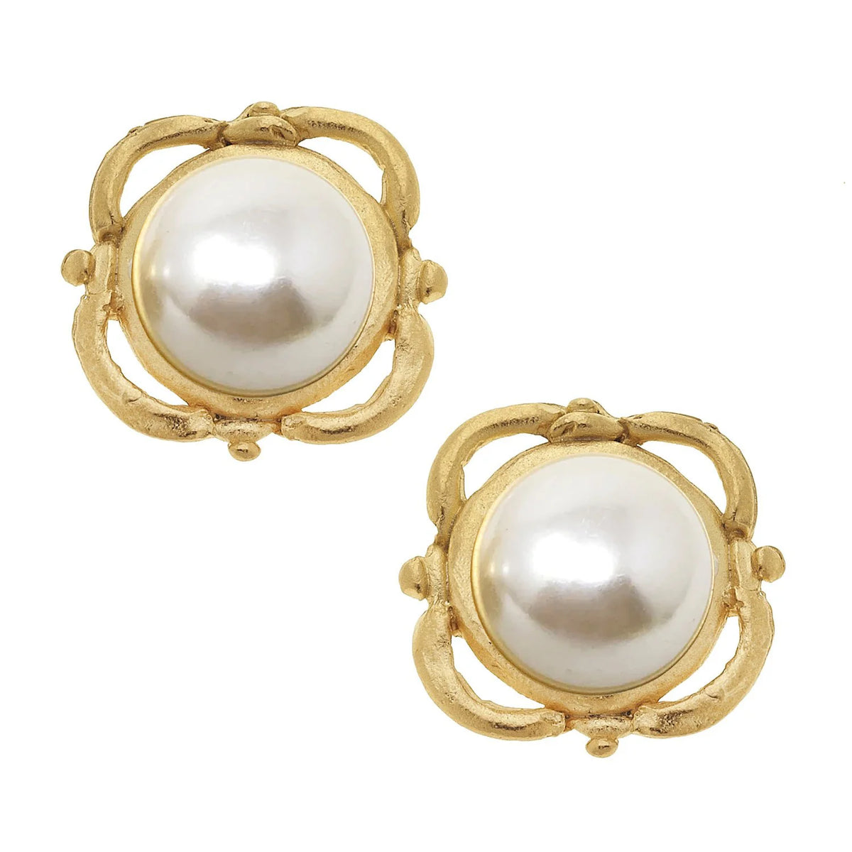 Pearl Scroll Studs – Ultimate Gifts MS